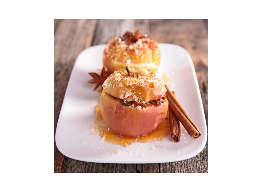 Baked Apples with Tahini Sauce - Dr. Meg Mill